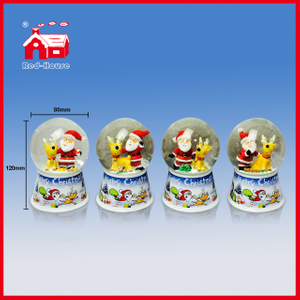 Different Style Christmas Souvenir Glass Water Globe Round Snow Ball ...