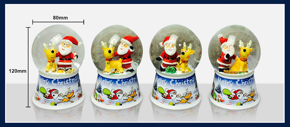 Christmas Snowman Figures Water Globe with Blowing Snow for Holiday ...